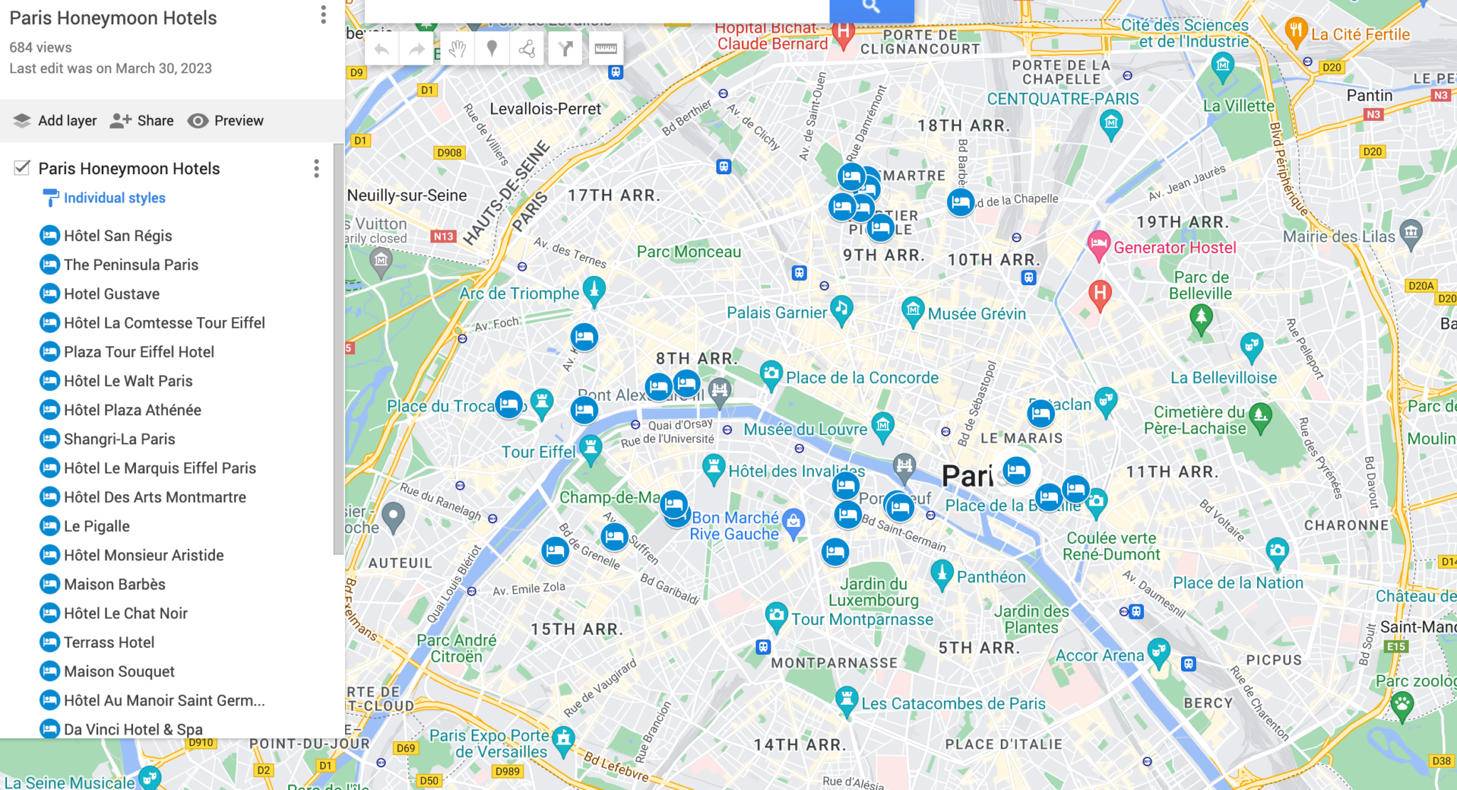 Top 25 Paris Honeymoon Hotels: Eiffel Tower Views, Dreamy Rooms, and ...